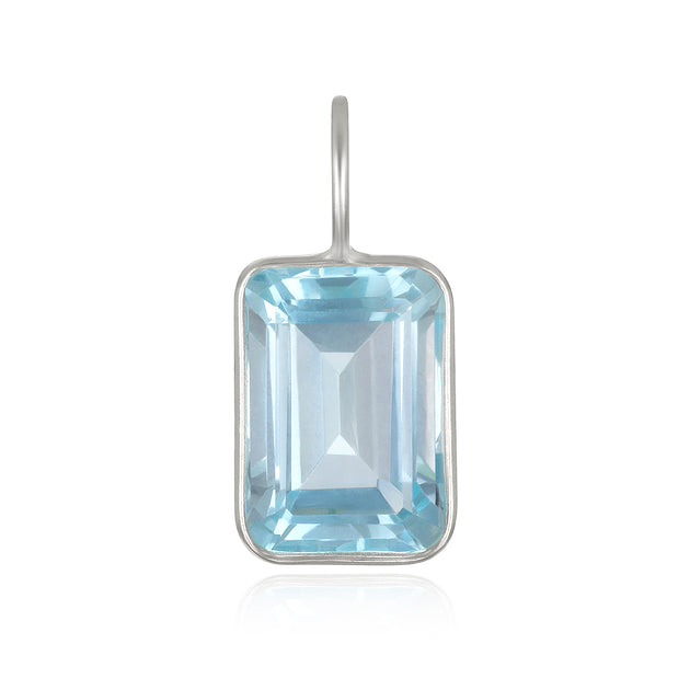 Blue Topaz Emerald Cut Charm – Amelia Rose Design